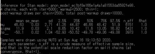 PythonでStanを使う： PyStan試用記